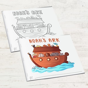 Noah Ark Printable for Kids, Printable Mini Book, Noah Ark Story, Kids ...