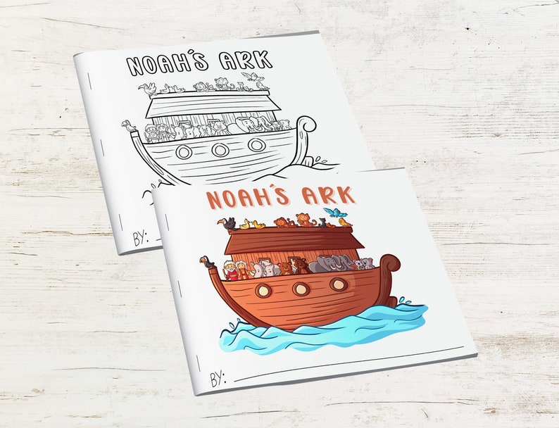 Noah Ark Printable for Kids, Printable Mini Book, Noah Ark Story, Kids ...