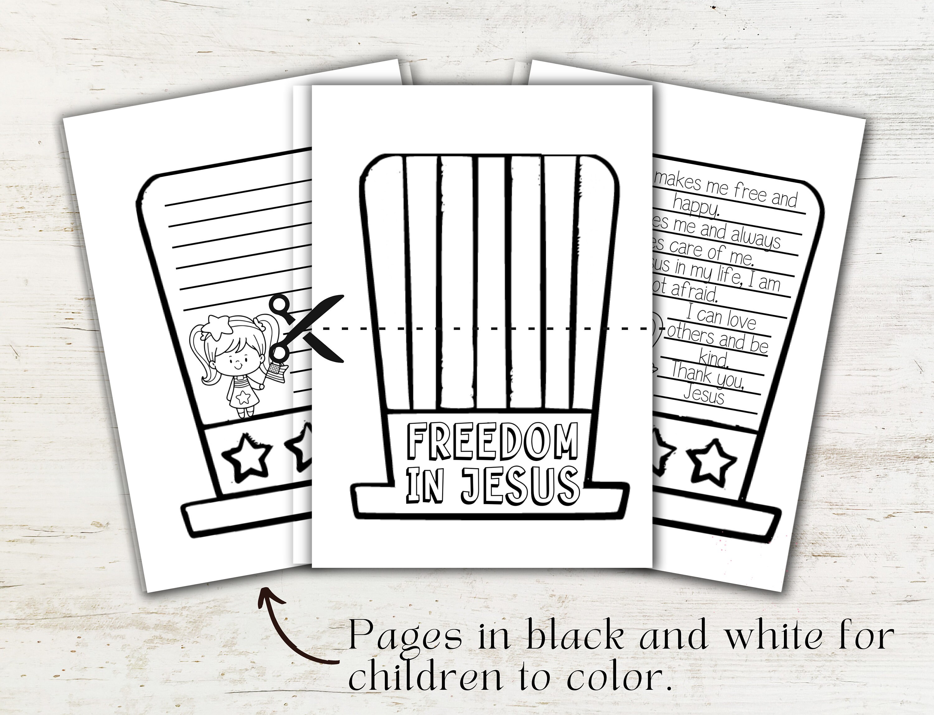 Freedom in Jesus Hat 4th of July Sunday School Bible Craft, Bible ...