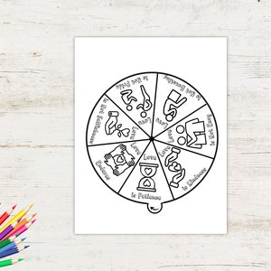 God is Love Coloring Wheel | Bible Story Wheel | 1 Corinthians 13 ...