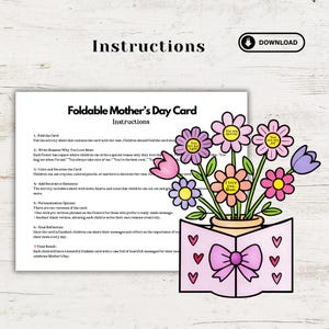 Foldable Mother’s Day Card, Printable Activity, Christian Mother’s Day ...
