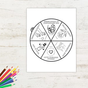 Gods Love Coloring Wheel | Printable Bible Valentine | Coloring Wheel ...