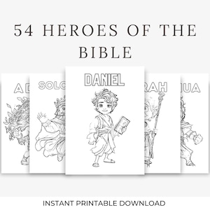 54 Biblical Heroes Coloring Pages | Bible Coloring Book | Christian ...