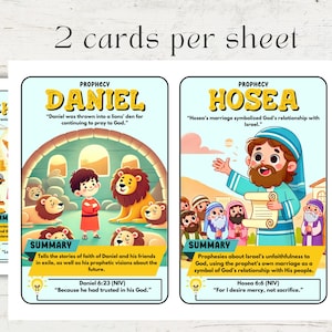66 Bible Book Educational Cards, Activity for Kids, Christian Education ...