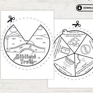Biblical Truth Coloring Wheel | Bible Story Wheel | Printable Bible ...