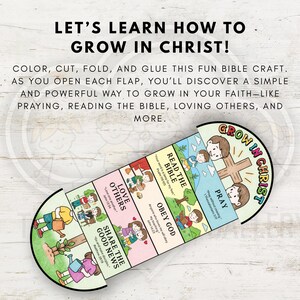 Grow in Christ Folding Surprise Bible Craft, Bible Lesson for Children ...