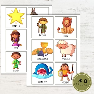 Bible Bingo SPANISH, Bible Stories Bingo, Bible Activity for Kids ...