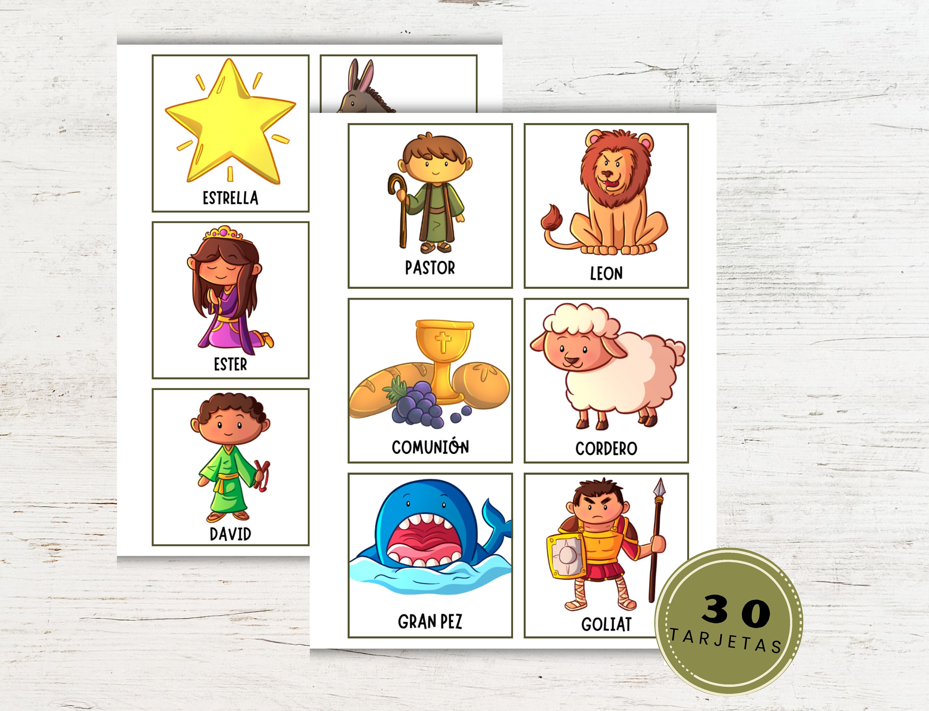 Bible Bingo SPANISH, Bible Stories Bingo, Bible Activity for Kids ...