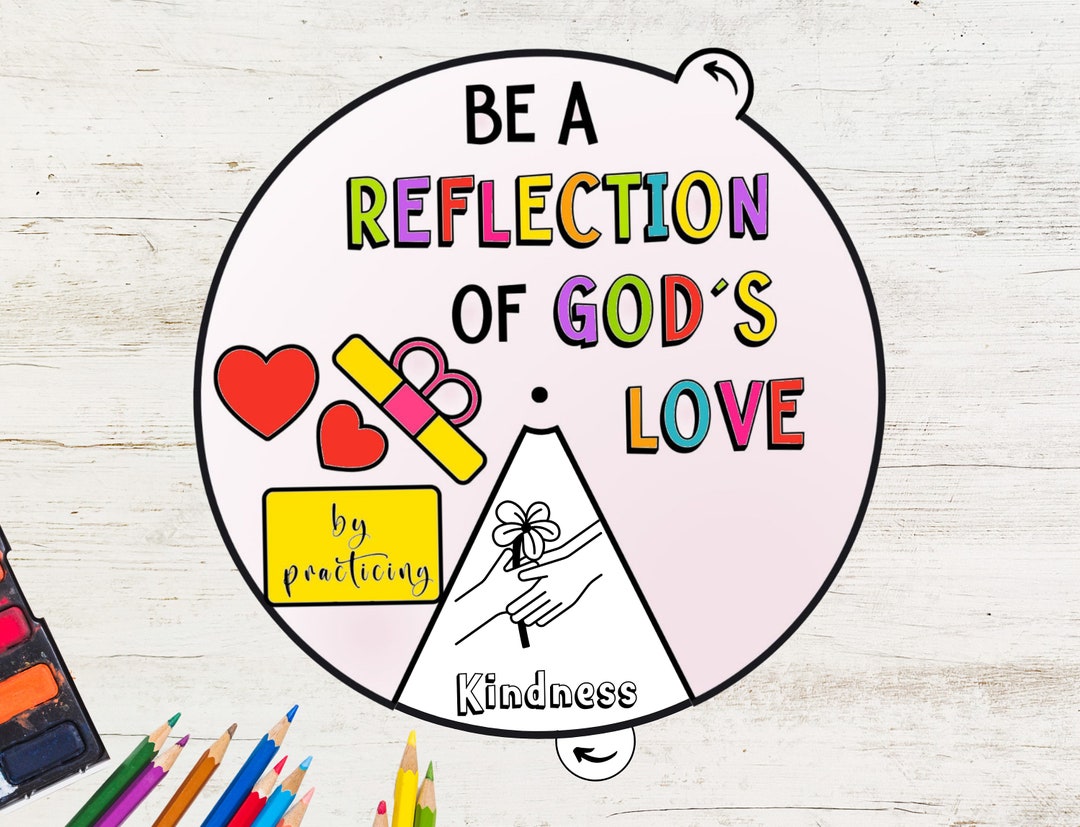 God is Love Coloring Wheel, God Coloring Wheel, Printable Bible ...
