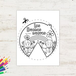 The Good News John 3:16 Coloring Wheel IN SPANISH, Jesus Coloring Wheel ...