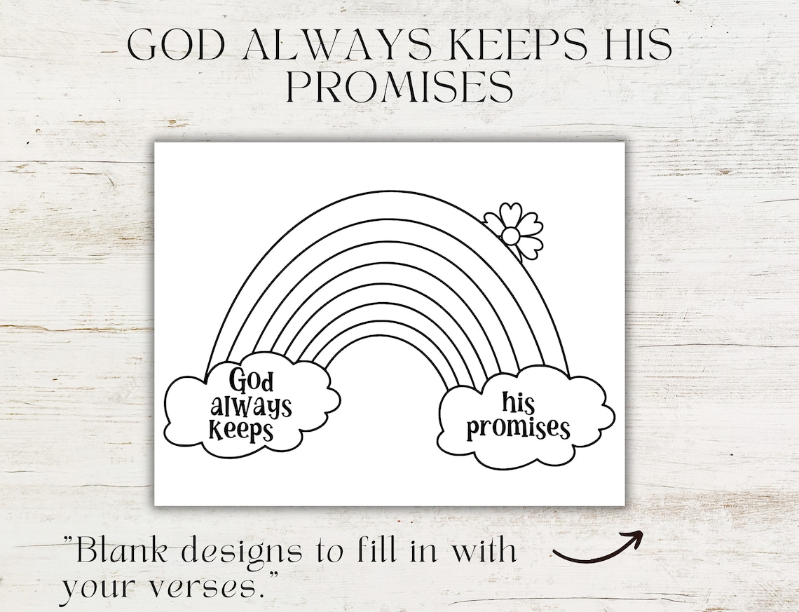 God's Promises | Rainbow Craft | Sunday School Lesson | Kids Printable ...