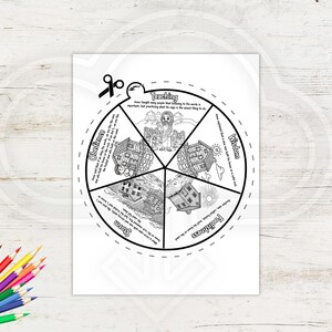 The Parable of the Two Builders Coloring Wheel Bible Story Activity for ...