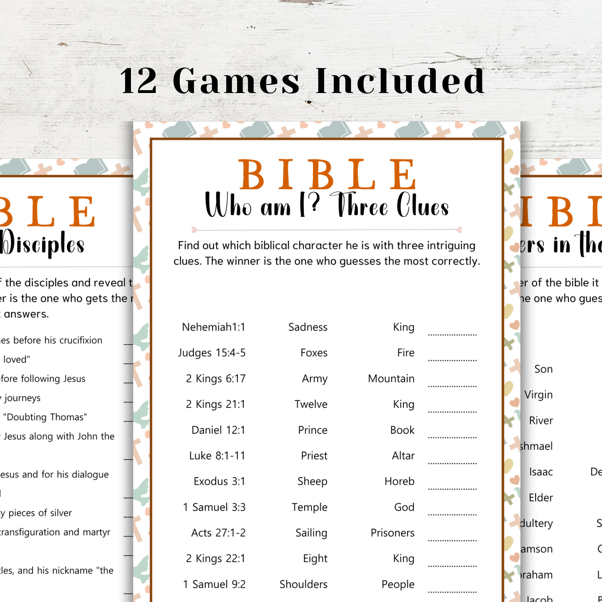 Bible Games Bundle Bible Study Games Bible Games for Adults Bible ...