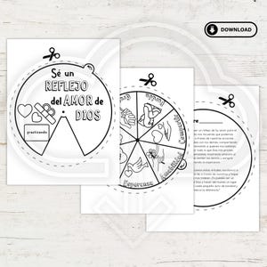God is Love Coloring Wheel IN SPANISH, God Coloring Wheel, Printable ...