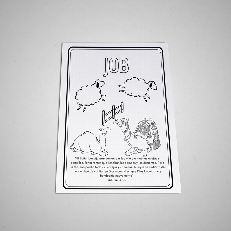 SPANISH Coloring Pages From the Old Testament Books of the Bible ...