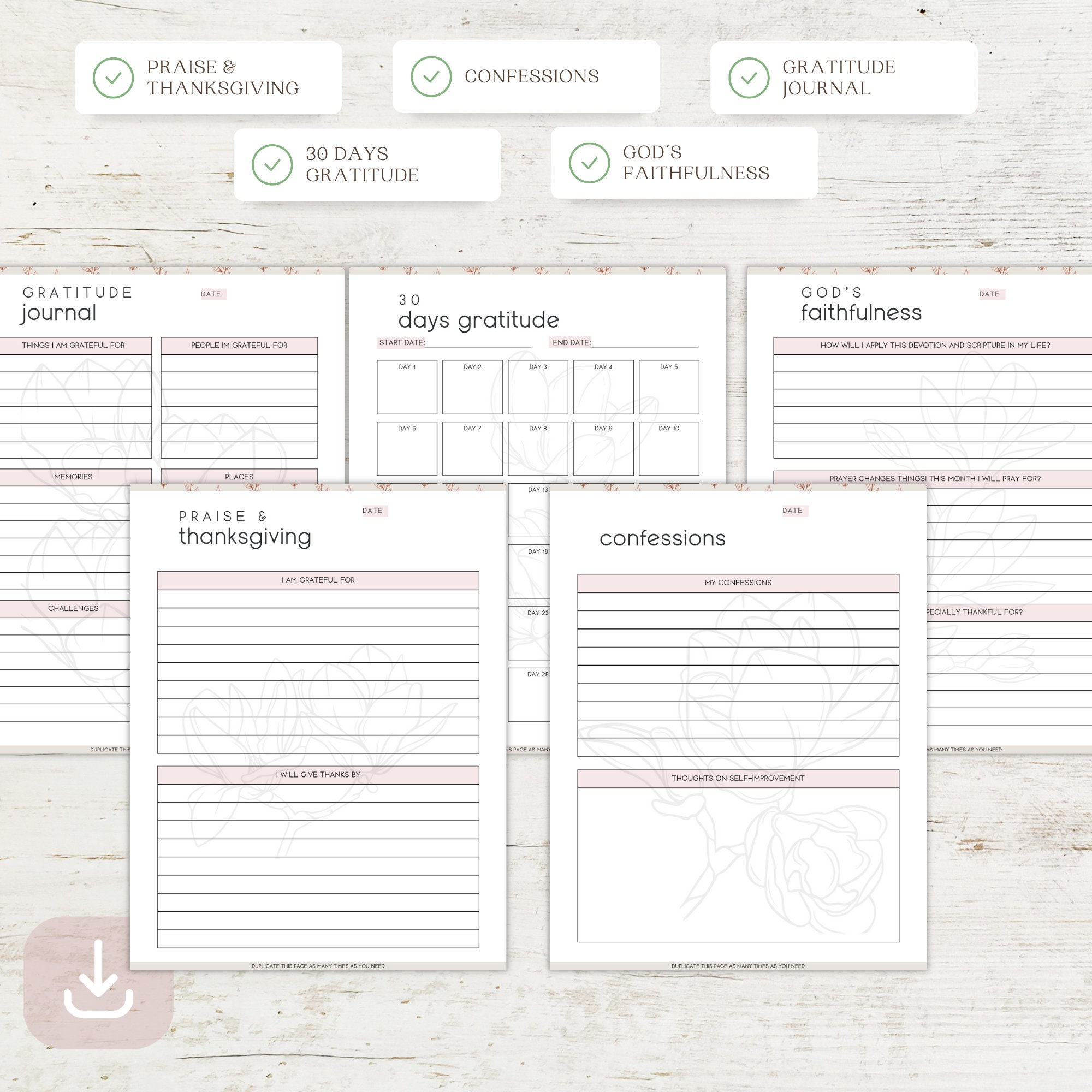 Faith Planner Sermon Notes Digital Planner Devotional Planner Study ...