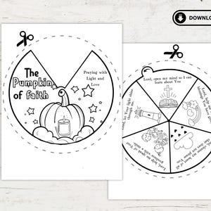 The Pumpkin of Faith Coloring Wheel, Pumpkin Prayer for Halloween ...