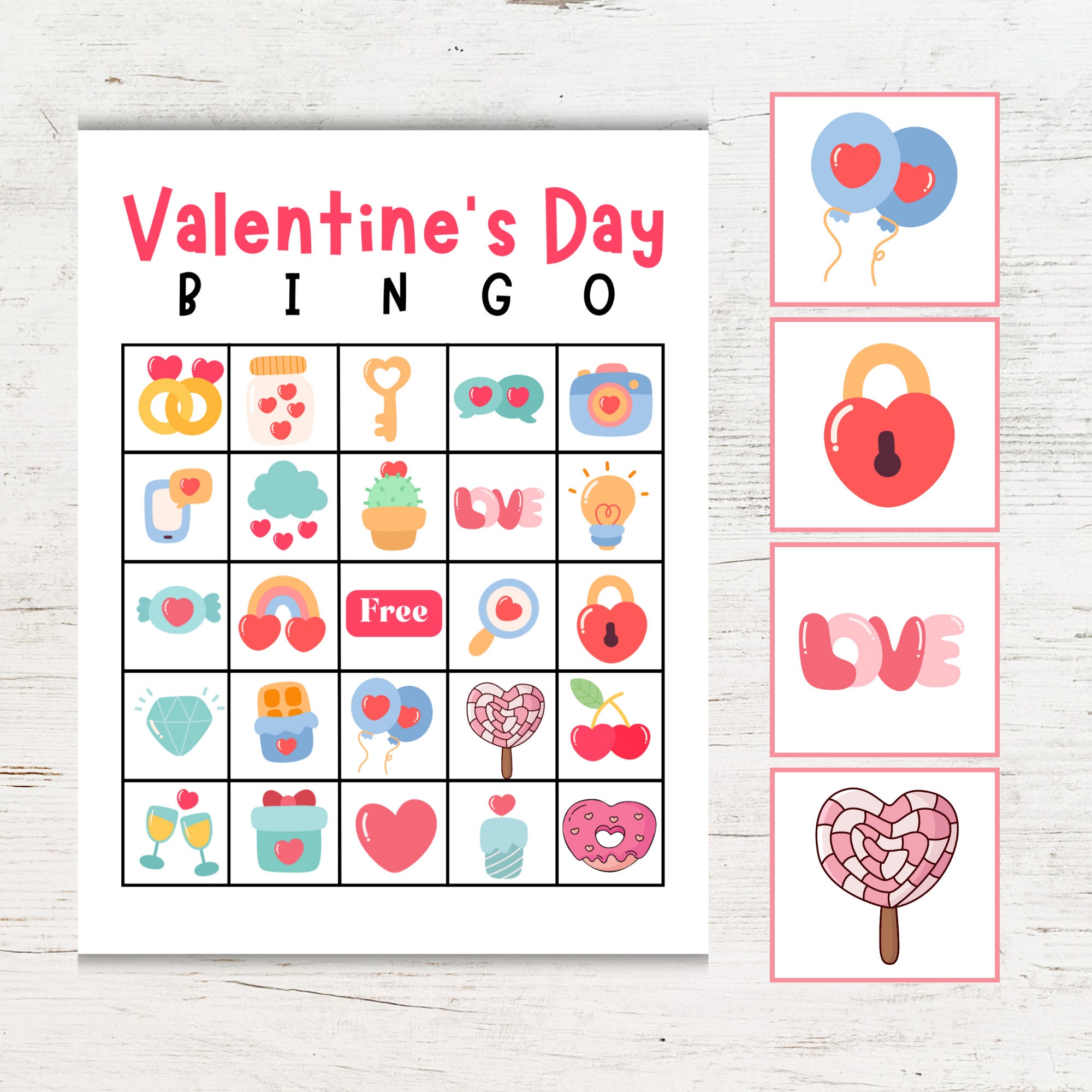 Valentine's Day Bingo Valentine's Bingo Valentines Day Activity for ...