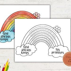God's Promises | Rainbow Craft | Sunday School Lesson | Kids Printable ...