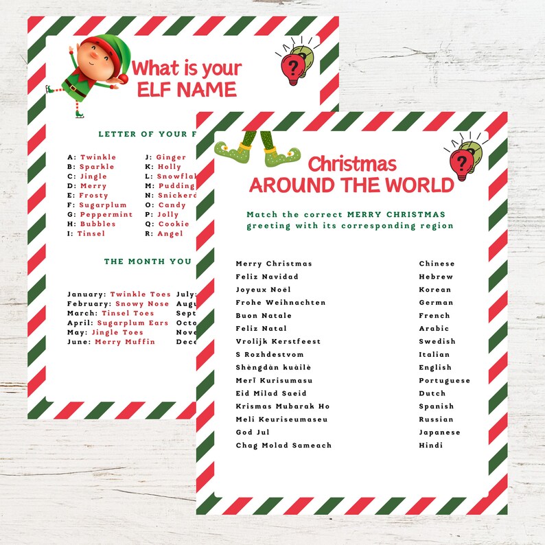 Printable Christmas Game Bundle | Christmas Party Games | Christmas ...