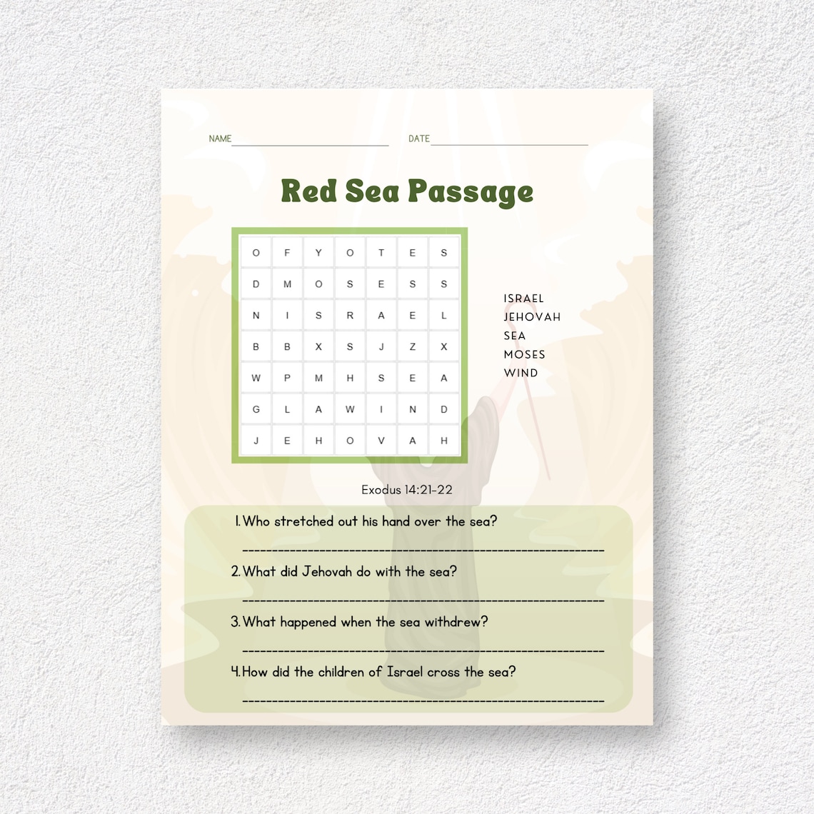 20 Bible Lessons, Word Search Puzzles and Questions to Learn More About ...