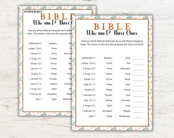 Bible Games, Bible Riddles, Bible Who Am I Riddles, Sunday School Games ...