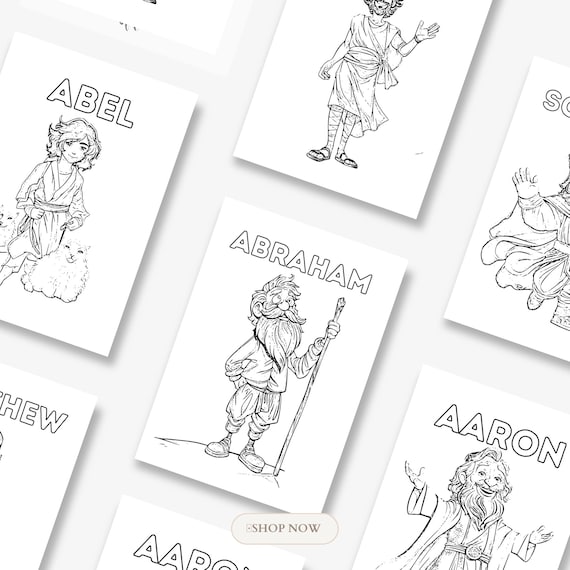 Personajes De La Biblia Para Colorear