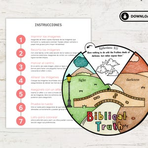 Biblical Truth Coloring Wheel | Bible Story Wheel | Printable Bible ...