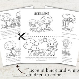 Adam and Eve Printable for Kids, Printable Mini Book, Kids Crafts ...