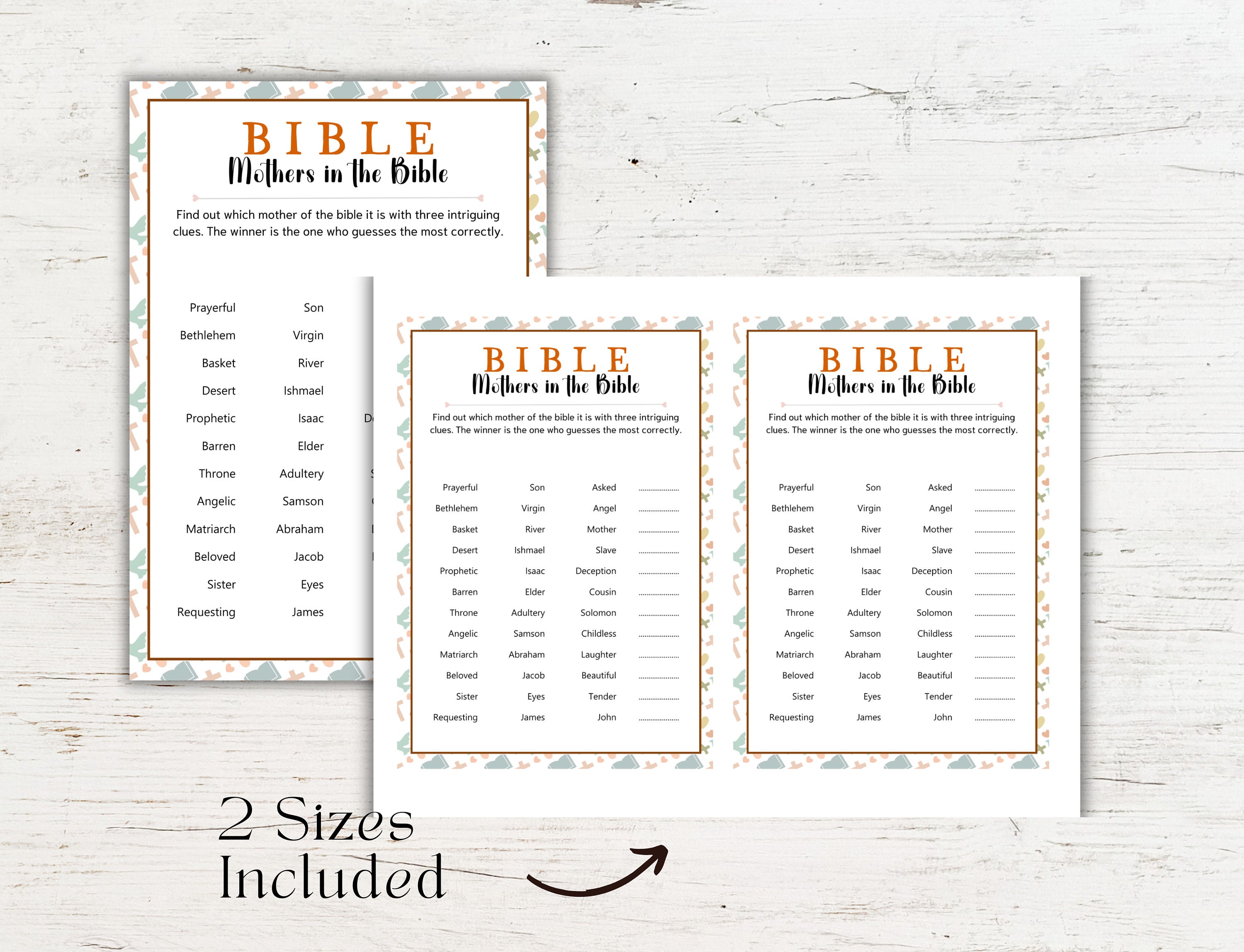 Bible Games, Mothers in the Bible Game | Bible Games for Kids, Bible ...