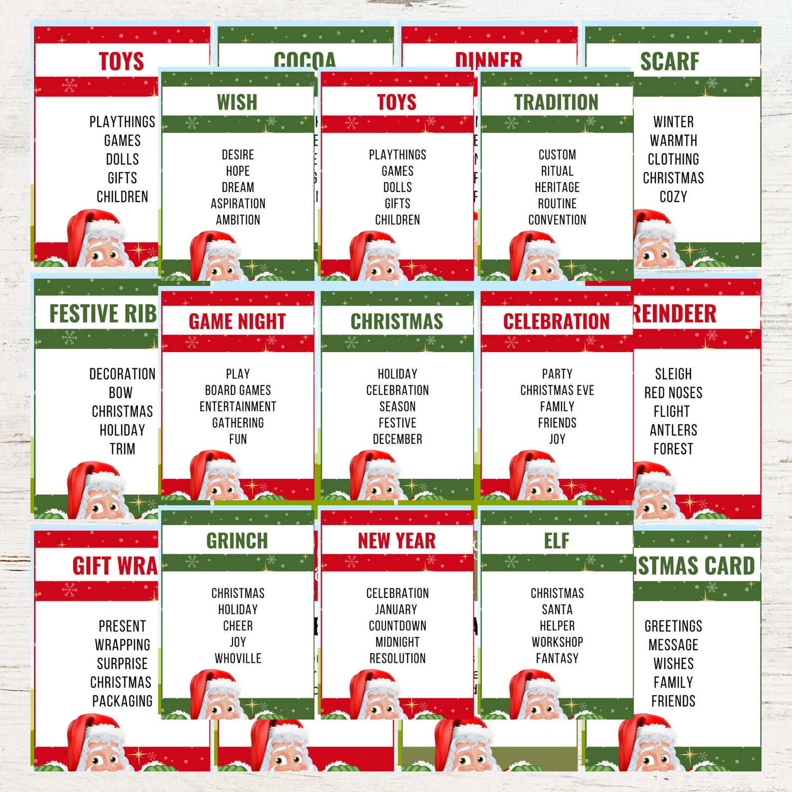 Christmas Forbidden Words | Forbidden Words | Christmas Party Games ...