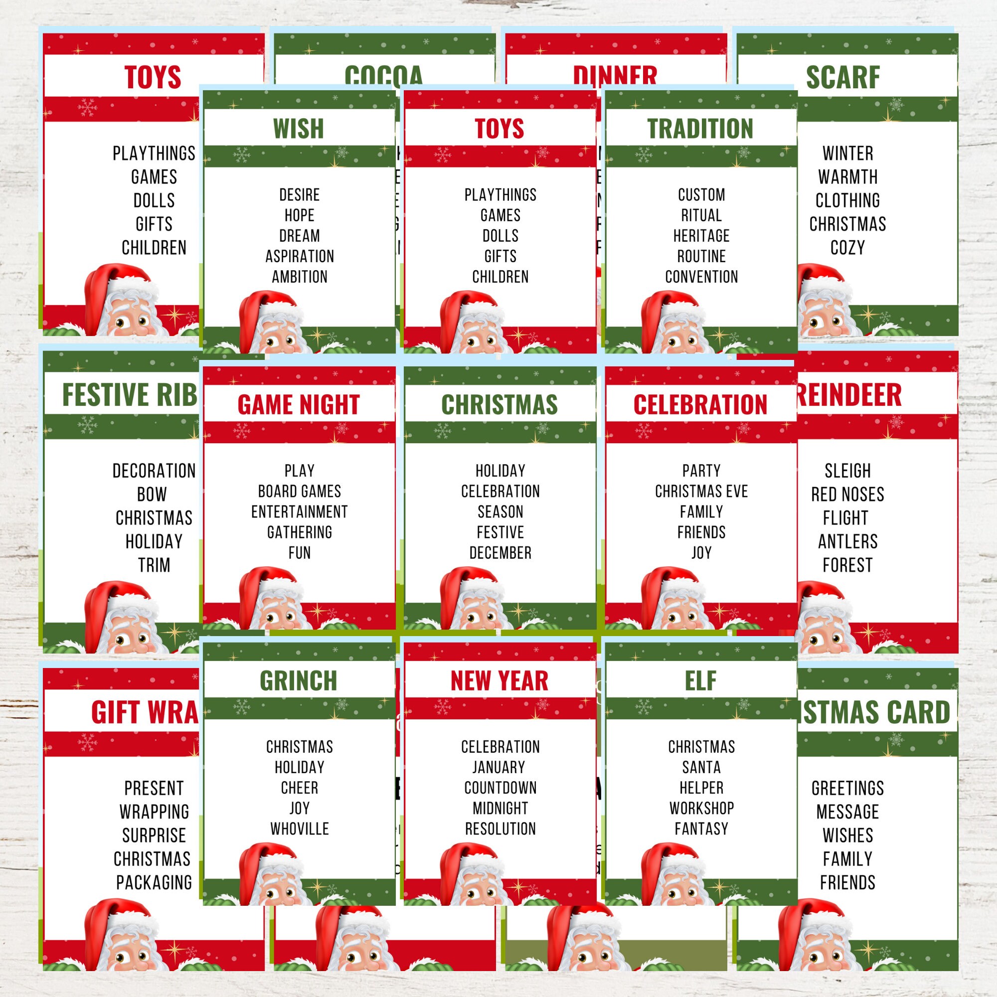 Christmas Forbidden Words | Forbidden Words | Christmas Party Games ...