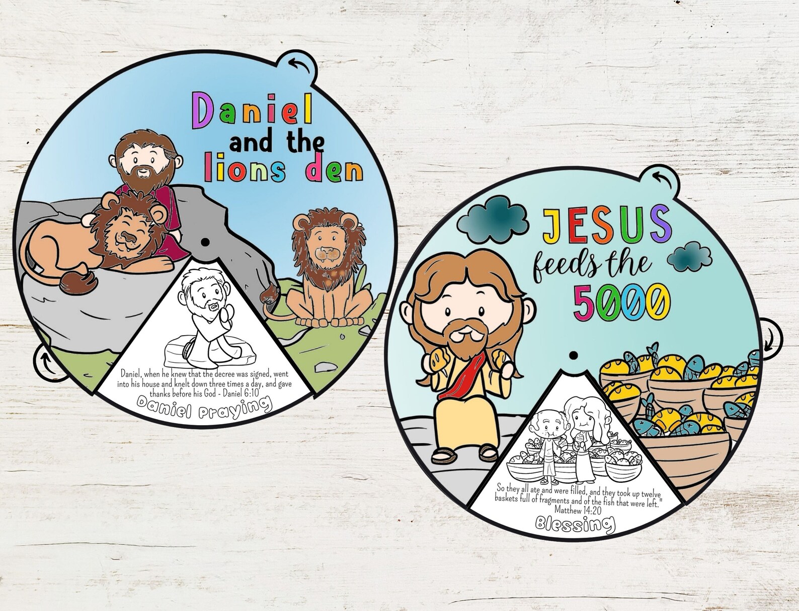 Coloring Wheel Bundle, Sunday School, Biblical Story, Coloring Wheel ...