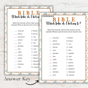 Bible Games, Which Tribe Do I Belong to Game | Bible Games for Kids ...