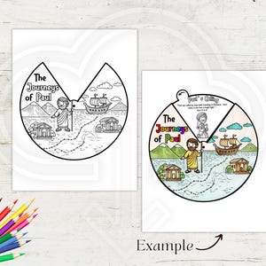 The Journeys of Paul Coloring Wheel | Bible Story Activity for Kids ...