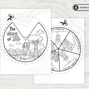 The Story of Job Coloring Wheel | Bible Story Activity for Kids ...
