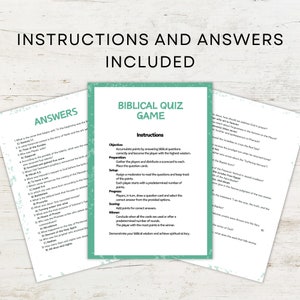 Bible Trivia Cards | Bible Trivia Questions | Printable Bible Trivia ...