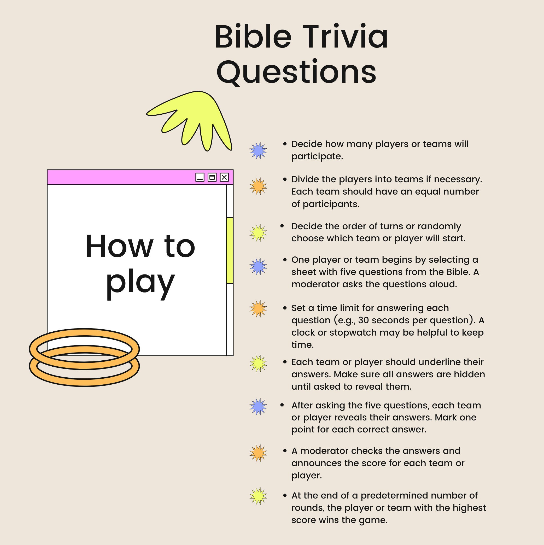20 Pages Bible Trivia Quiz, Bible Quiz Game With Multiple Choice ...