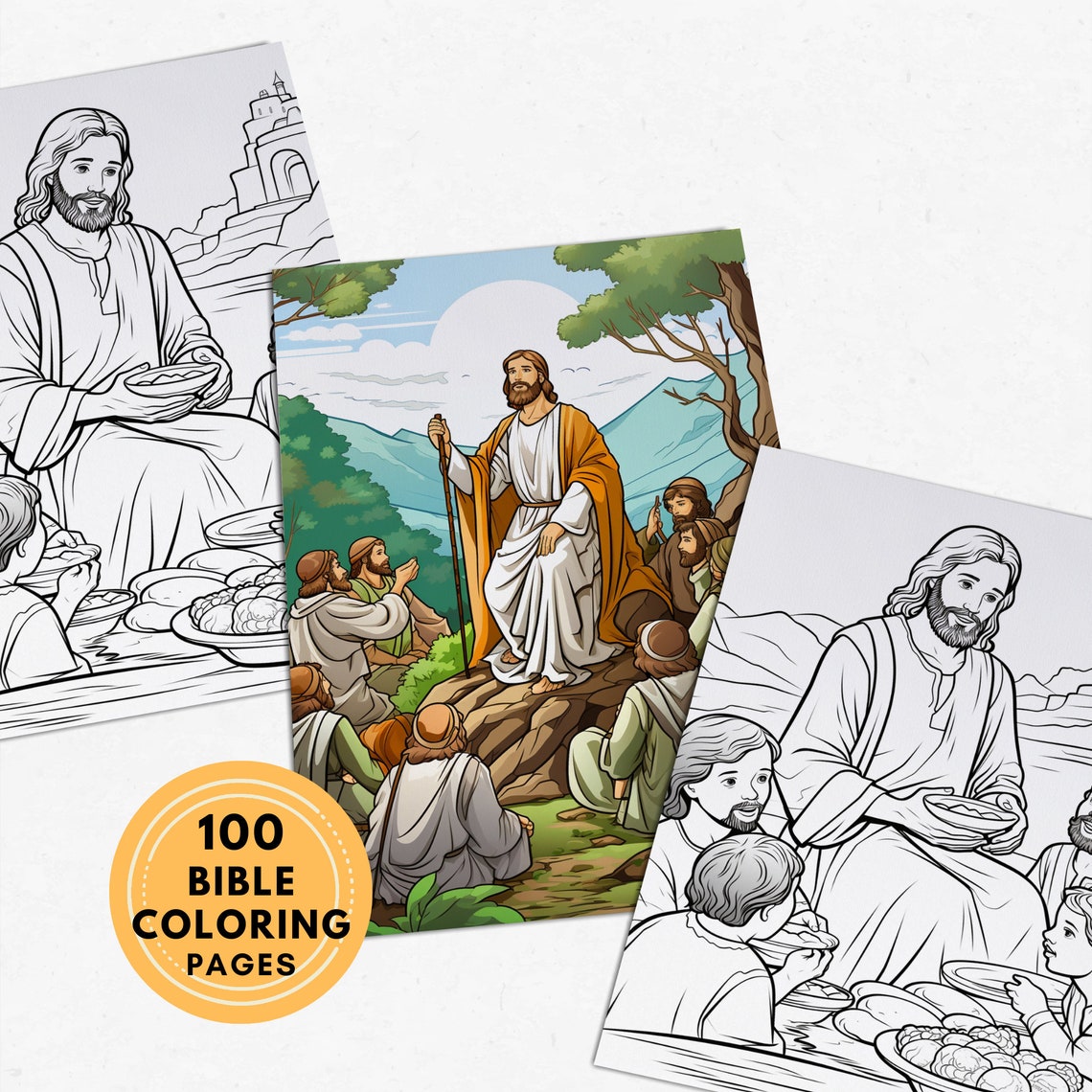 100 Bible Coloring Pages Bible Coloring Book Christian - Etsy