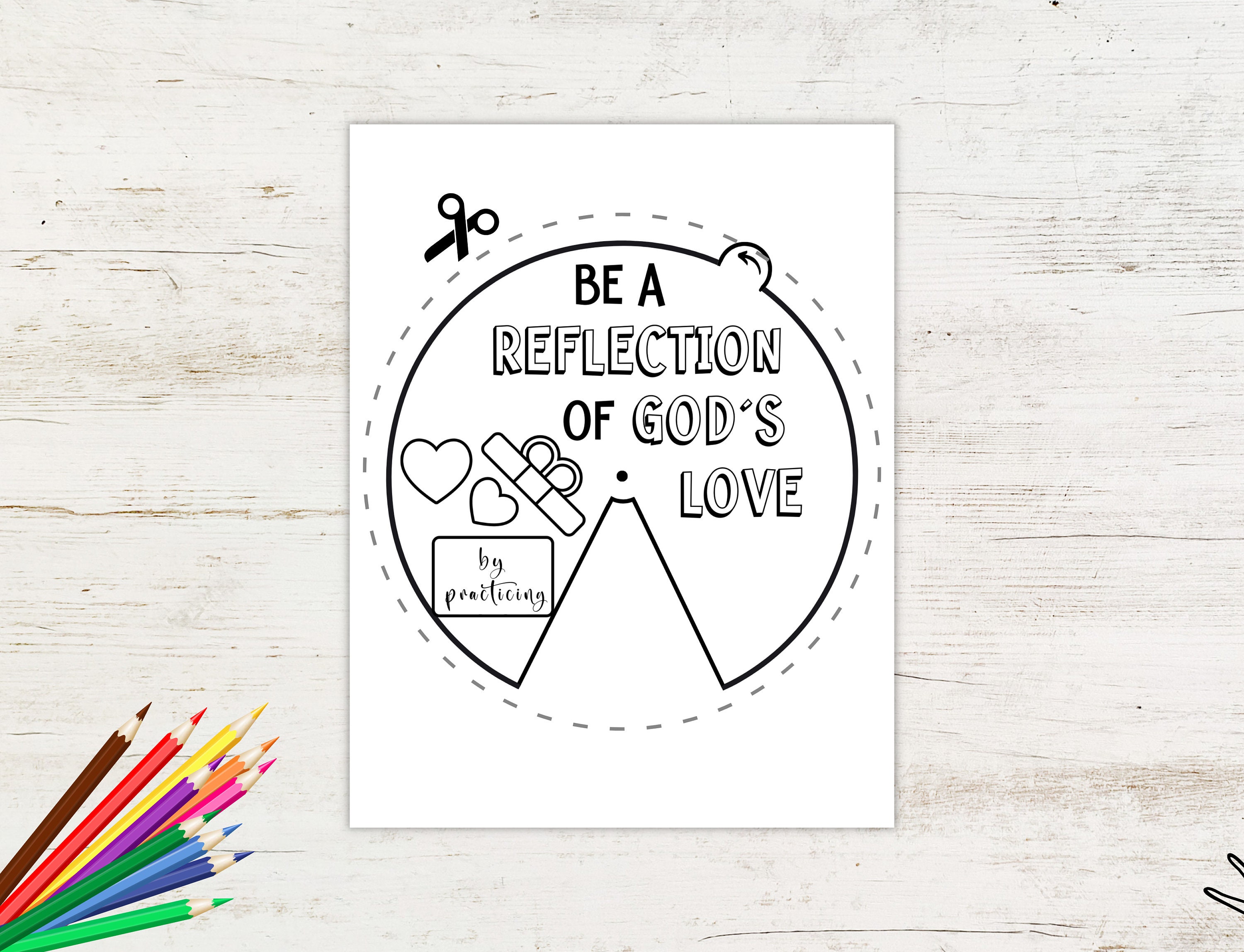 God is Love Coloring Wheel, God Coloring Wheel, Printable Bible ...