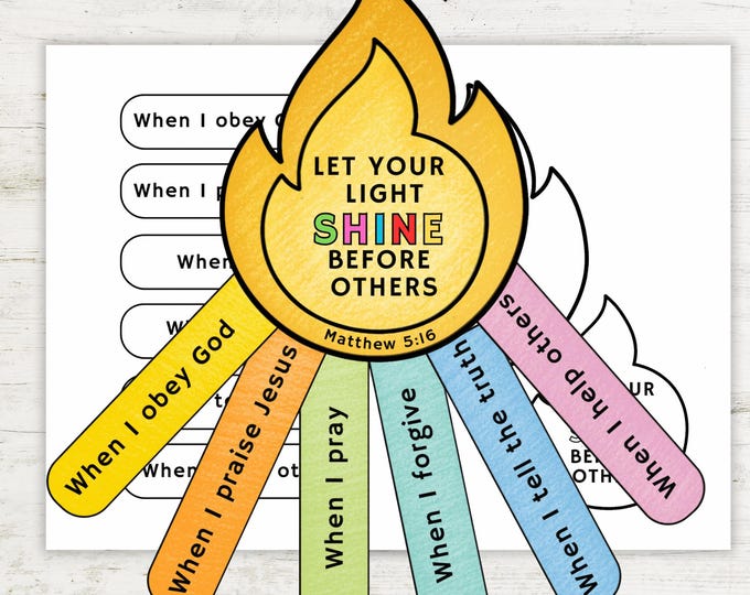 Light Bible Crafts for Kids | Matthew 5:16 Sunday School Craft | Let ...