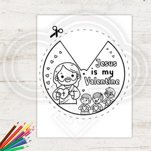 Jesus is My Valentine - Coloring Wheel for Kids | Christian Activity ...