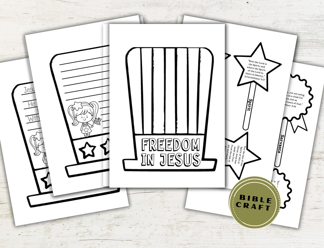 Freedom in Jesus - Hat 4th of July Sunday School Bible Craft, Bible ...