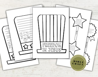 July 4th Sunday School Bible Lesson and Craft Printable, Independence ...