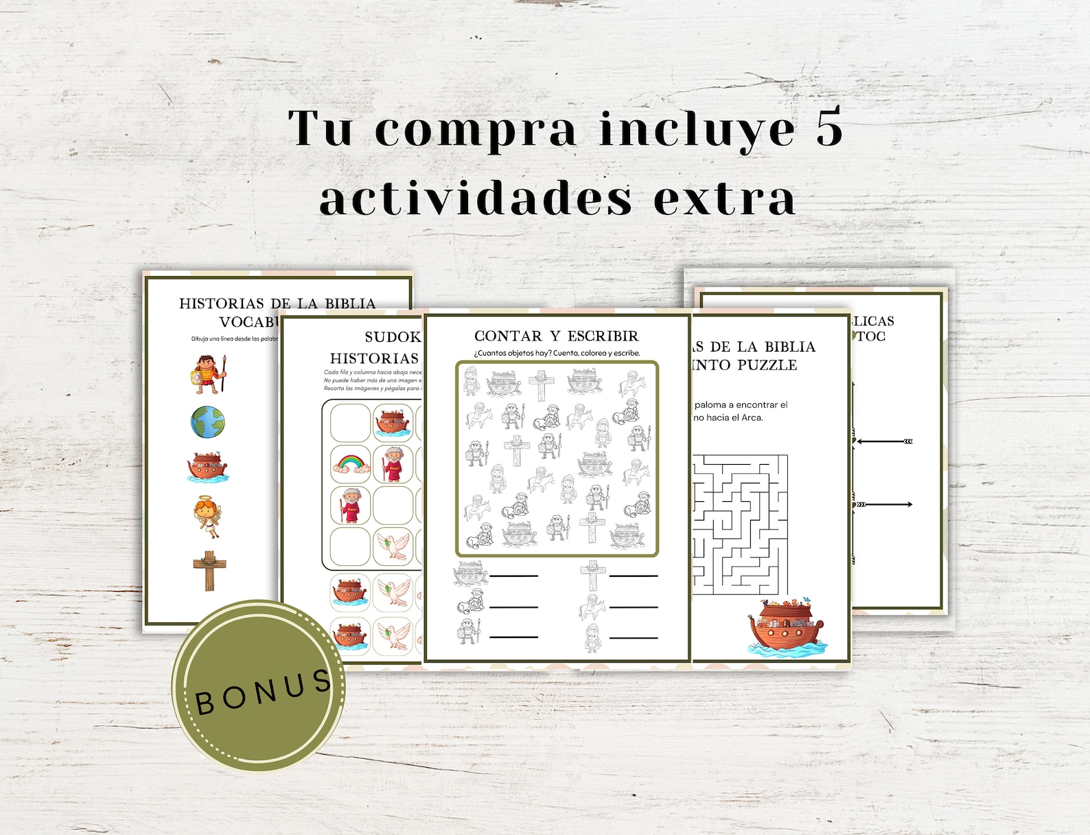 Bible Bingo SPANISH, Bible Stories Bingo, Bible Activity for Kids ...