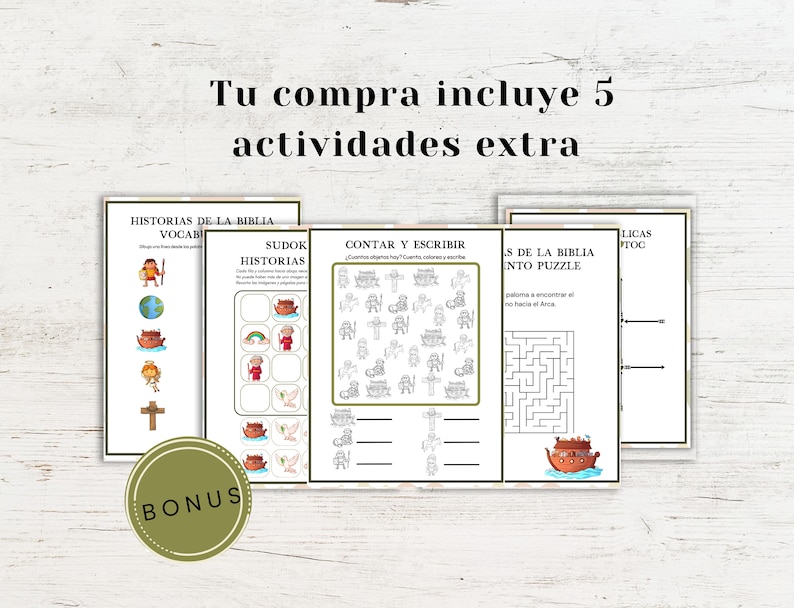 Bible Bingo SPANISH, Bible Stories Bingo, Bible Activity for Kids ...