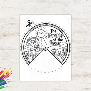 The Parable of the Sower Coloring Wheel, Coloring Wheel, Printable ...