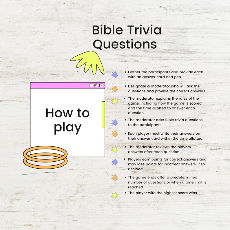 120 Bible Trivia Cards Bible Trivia Questions Printable Bible Trivia ...