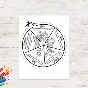 The Lost Sheep Coloring Wheel, Coloring Wheel, Printable Bible Activity ...