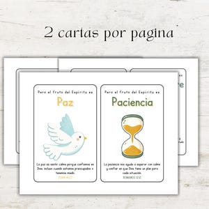 Fruits of the Spirit Cards - IN SPANISH | Christian Activity for Kids ...